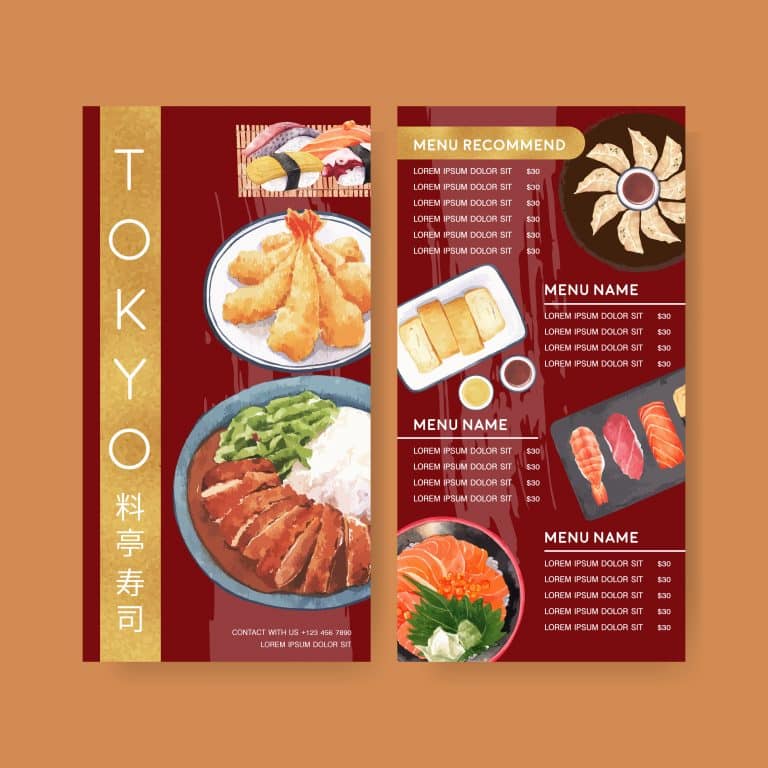 แจก Menu Template ฟรี สำหรับร้านอาหารของคุณ - โรงพิมพ์ด่วน ThaiDigitalPrint
